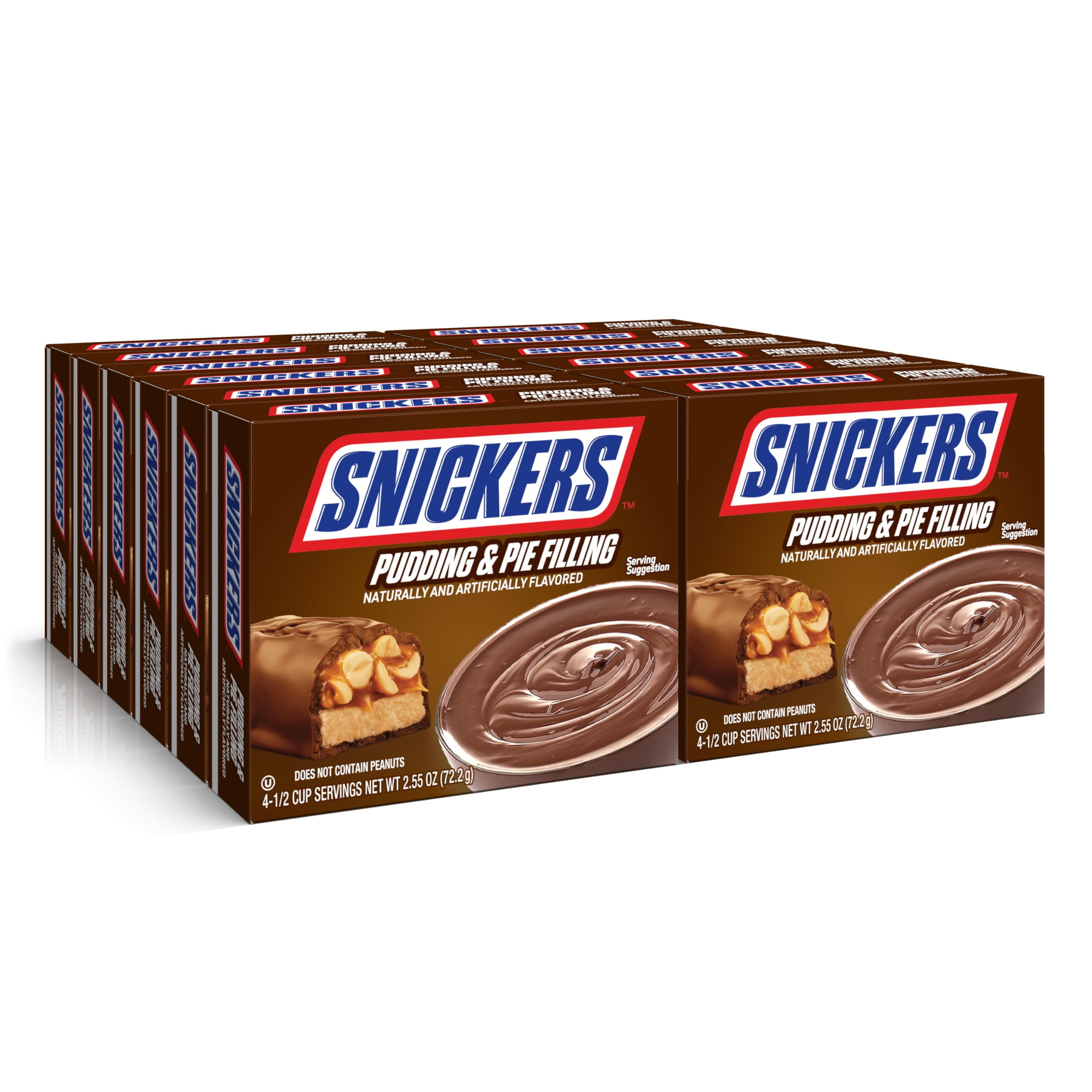SNICKERS Milk Chocolate Pudding CCF19 & Pie Filling, 2.55 oz, 4 Serving ...
