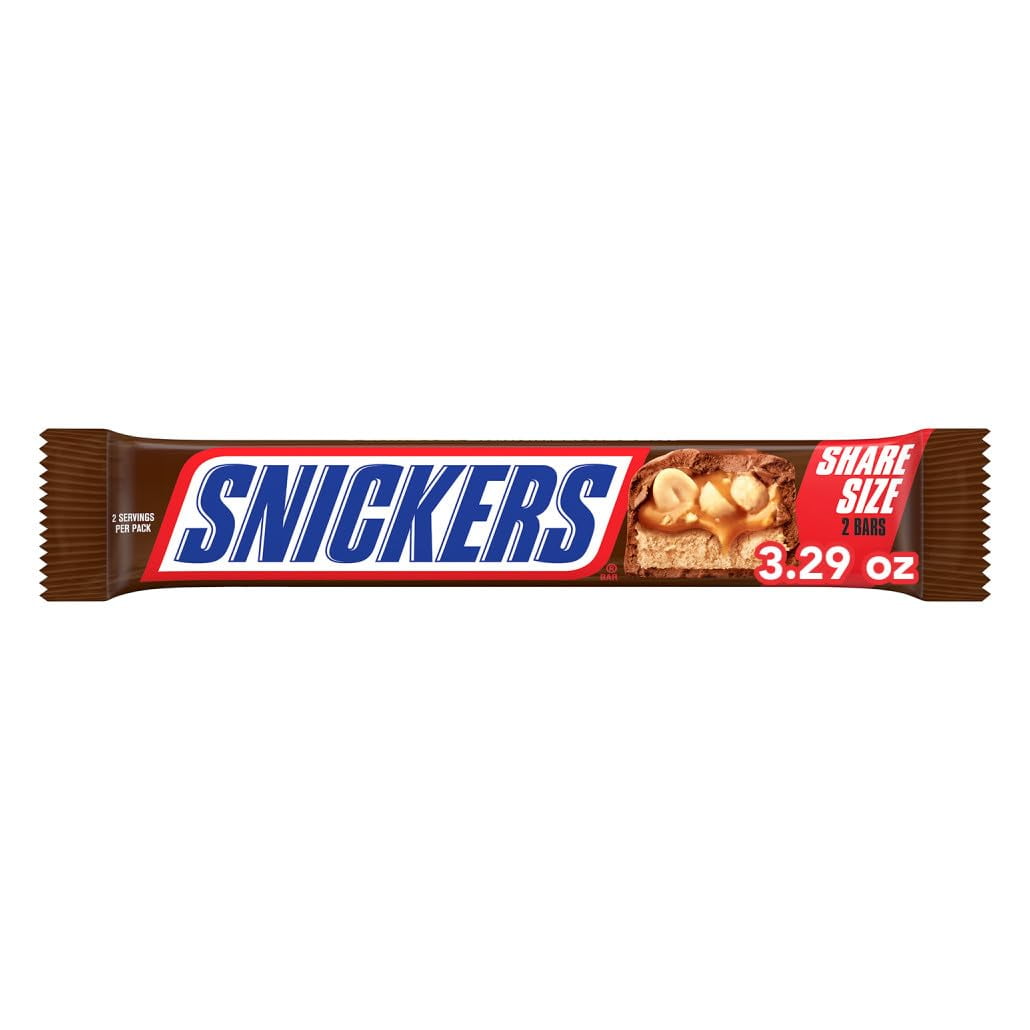 SNICKERS NFL Football Milk Chocolate Candy Bars, Share Size, 3.29 oz ...
