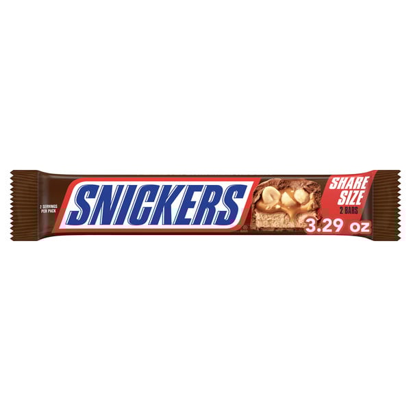 SNICKERS Share Size Milk Chocolate Candy Bar 3.29 oz - Walmart.com