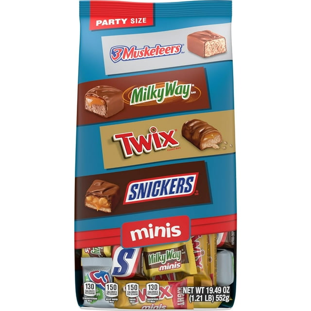 SNICKERS, TWIX, 3 MUSKETEERS, MILKY WAY Minis Back to School Chocolate ...