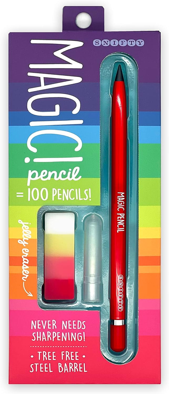 SNIFTY Magic Pencil - Compressed graphite tip equals 100 pencils - red ...