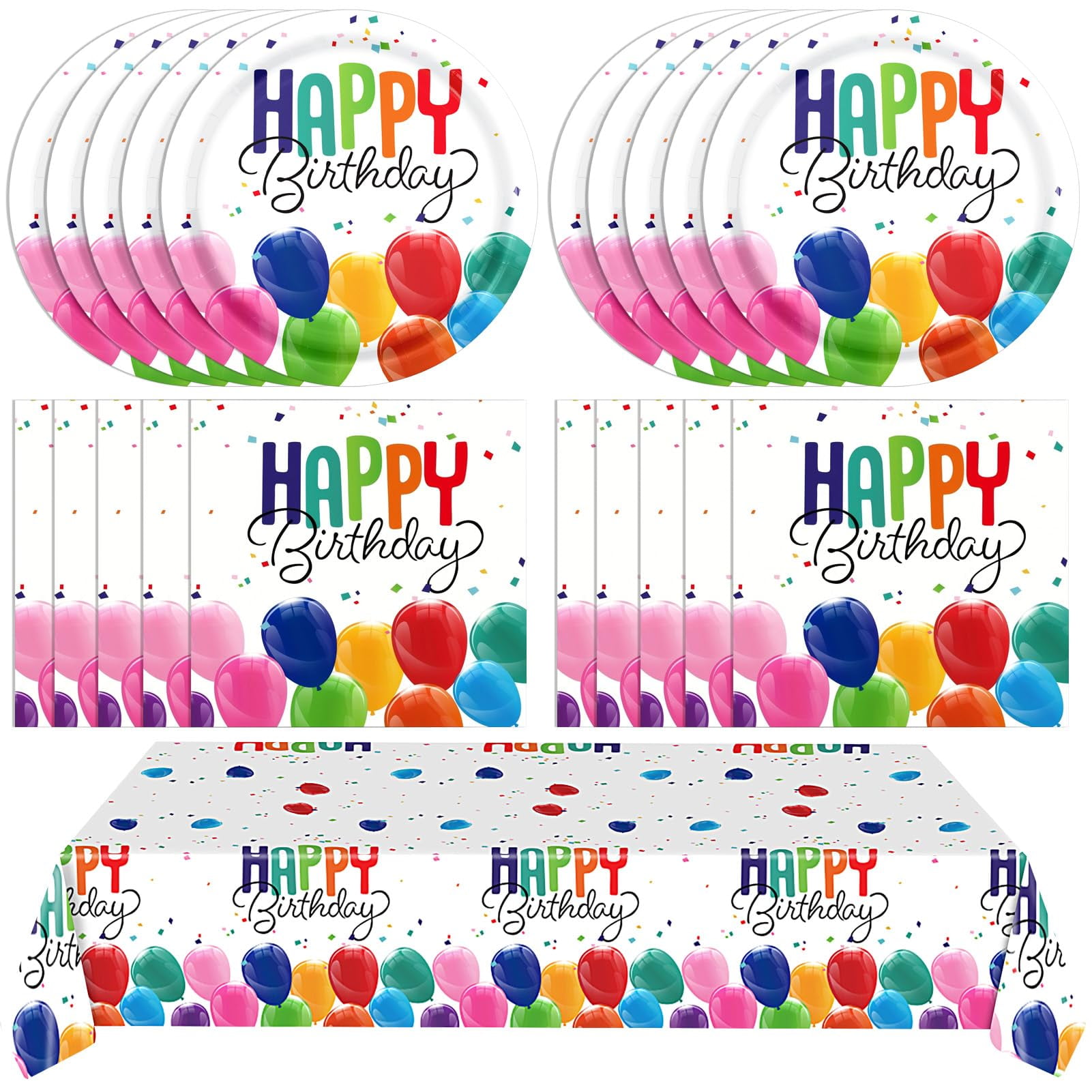 SNIMICS 41PCS Happy Birthday Decorations Colorful SMRBirthday Themed ...