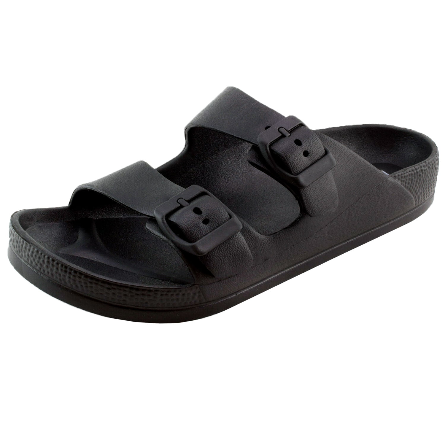 SNJ Women's Strap Adjustable Double Buckle Flat Sandals, Lightweight ...