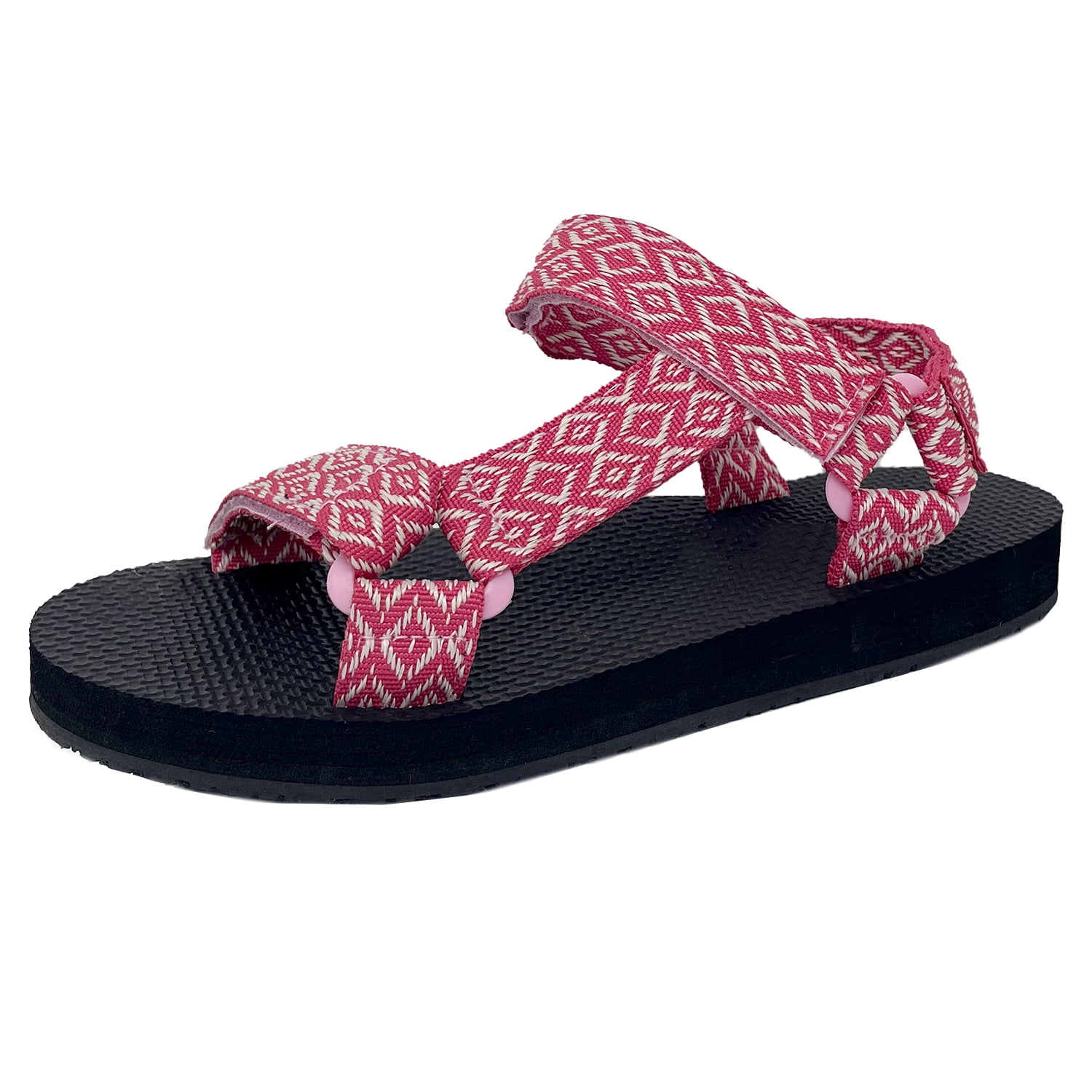 SNJ Women's Open Toe Slide Flat EVA Foam Hook and Loop Sandal - Walmart.com