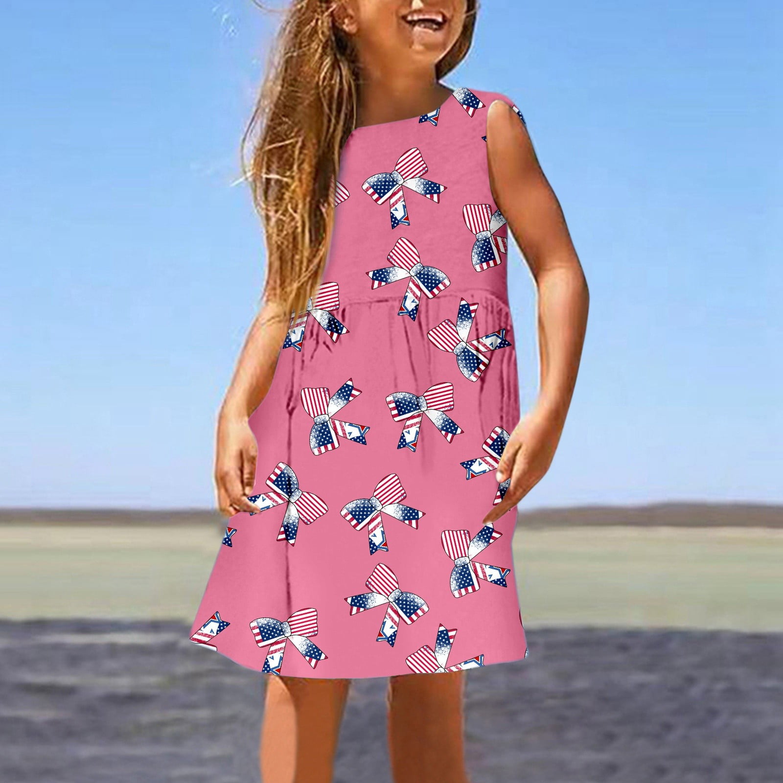SNKSDGM Fourth of July Flower Girl Dress Toddler Flower Girl Dress Girl ...