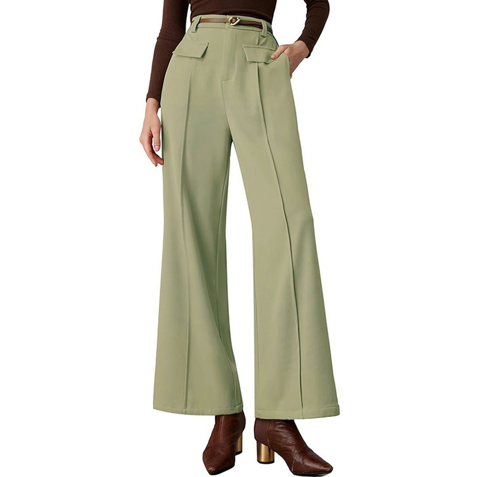 SNKSDGM Women's Plus Work Pants Women Straight Leg Petite Womens ...