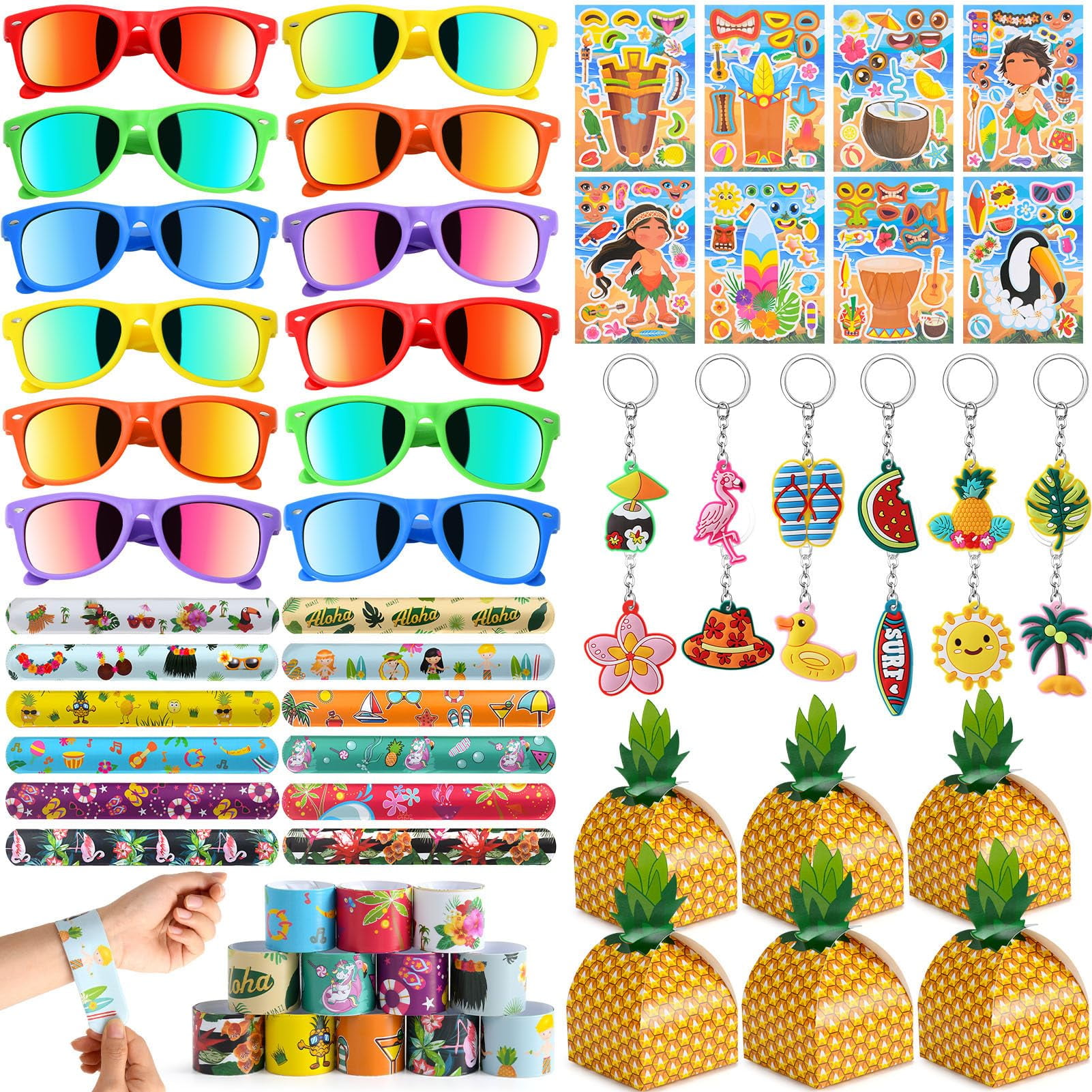 SNLN Hawaiian Luau Party Favors Tropical Summer Beach Birthday Supplies ...
