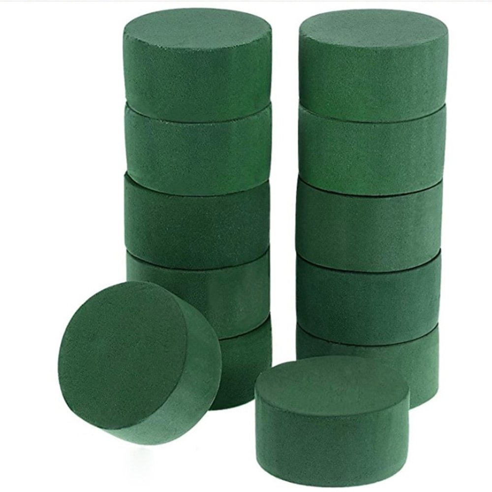 SNNROO 12 pcs Round Floral Foam Blocks, Wet Styrofoam for Flower ...