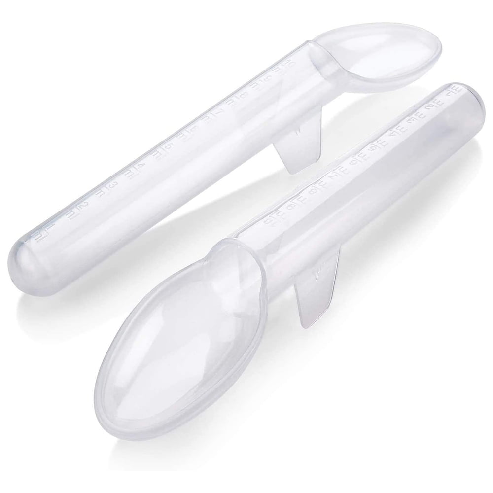 SNNROO 2-Pack Transparent Baby Medicine Dispenser Spoon - PP Feeding ...
