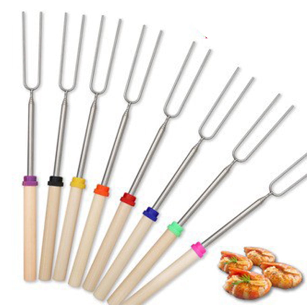 SNNROO 8 Pack Roasting Sticks, Barbecue Roasting Sticks 32 Inch ...