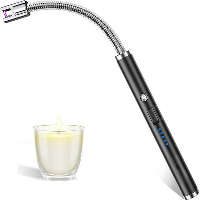 SNNROO Candle Lighter, Electric Rechargeable Arc Lighter with LED ...