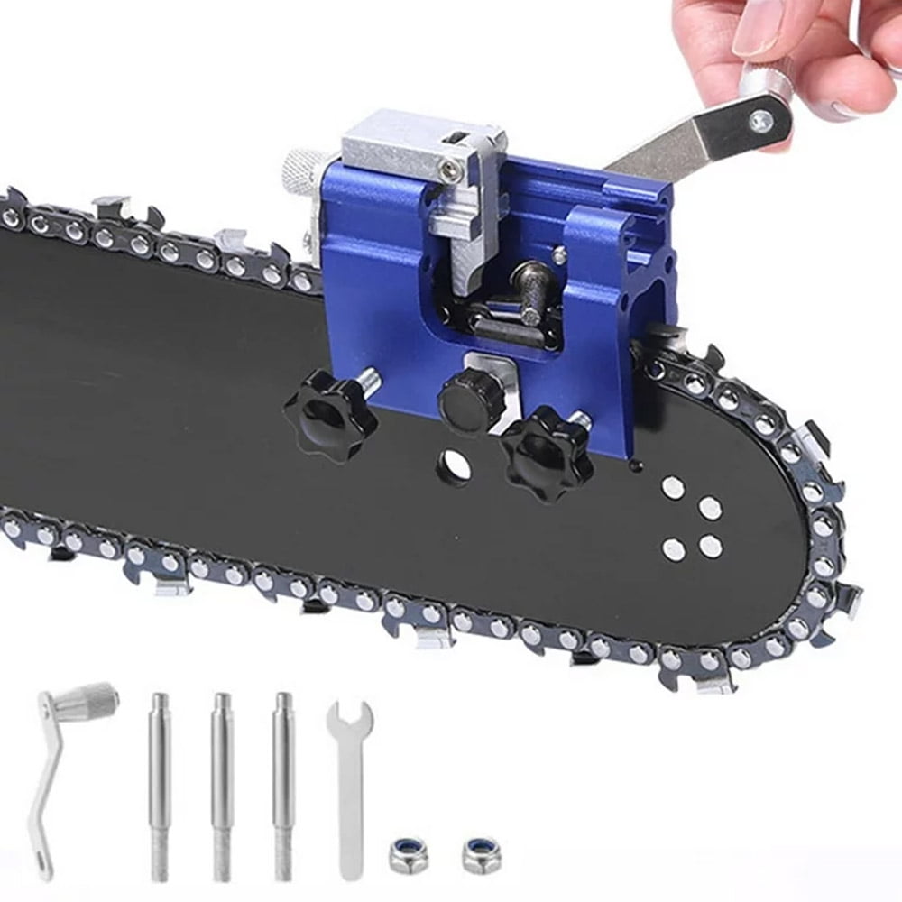 SNNROO Chainsaw Sharpener Jig, Hand Cranked Chainsaw Chain Sharpening ...