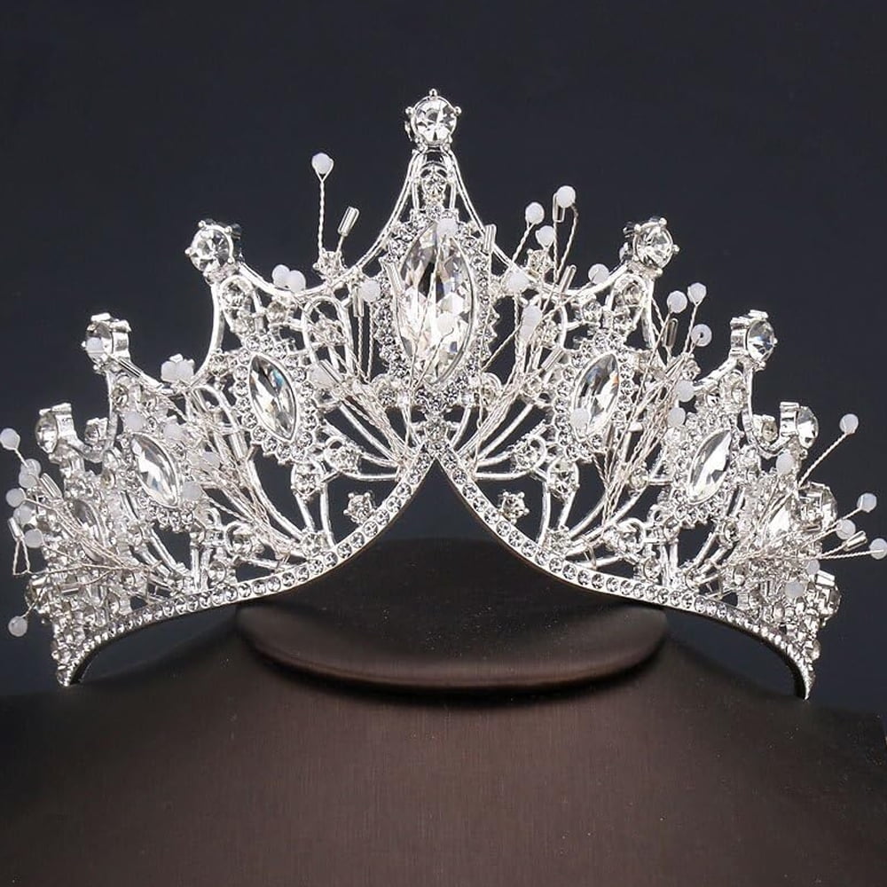 SNNROO Rose Gold Tiara and Crown for Women Crystal Queen Crowns ...