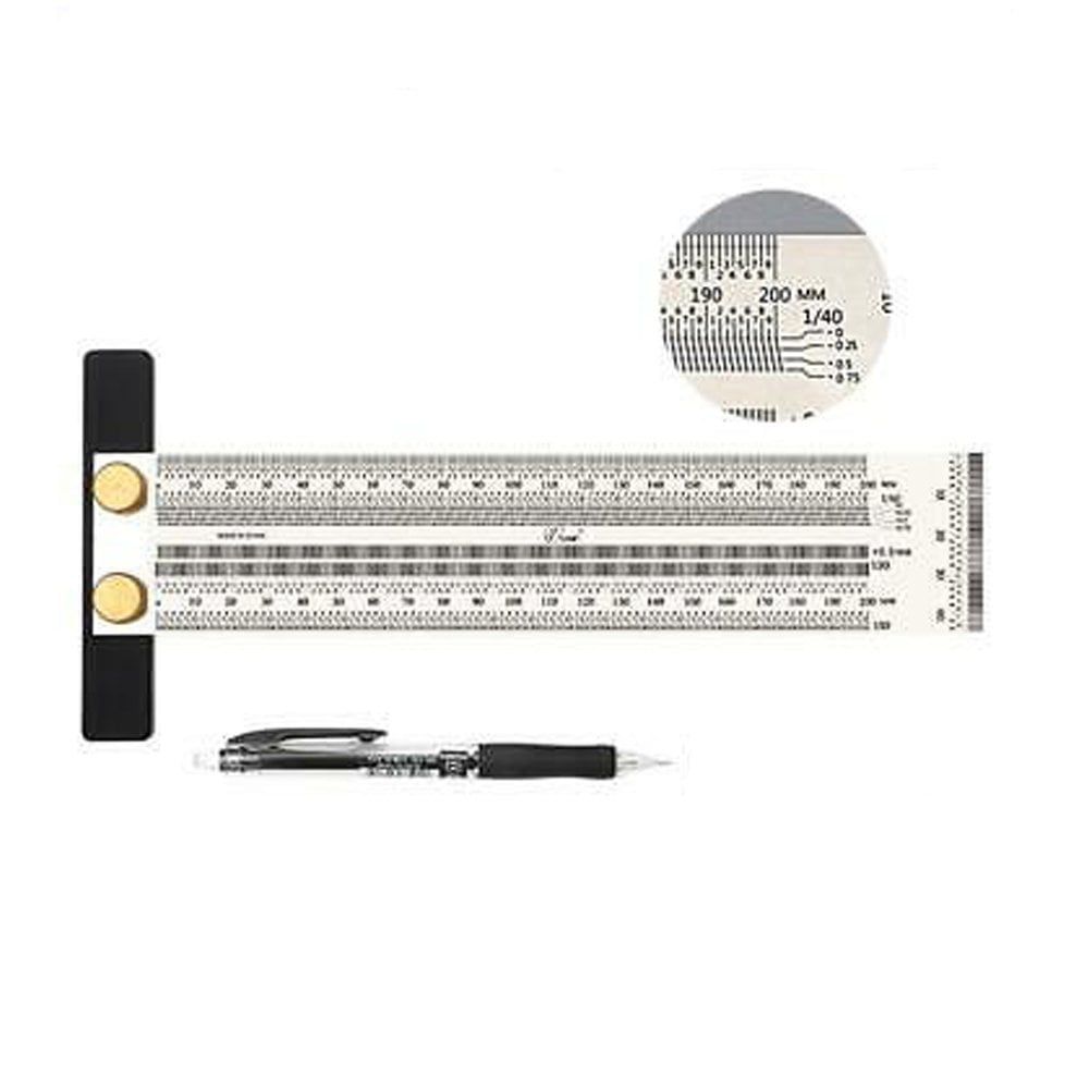 SNNROO Ultra Precision Marking Ruler T Type Square Woodworking Scriber ...
