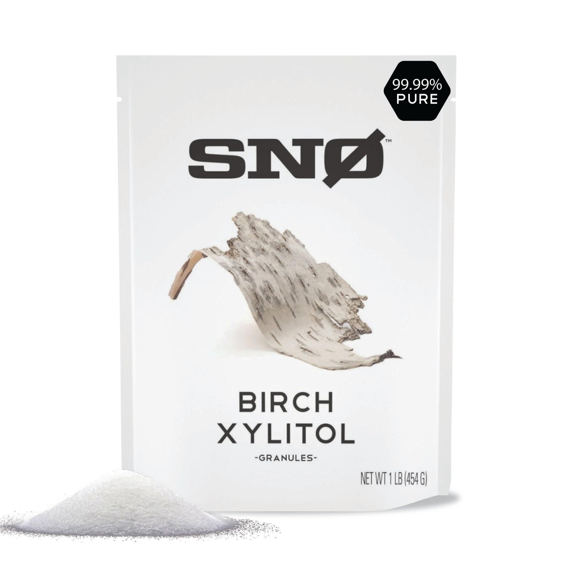 SNO Pure Birch Xylitol GGA1 Sweetener - 1lb Resealable Low Calorie, Non ...