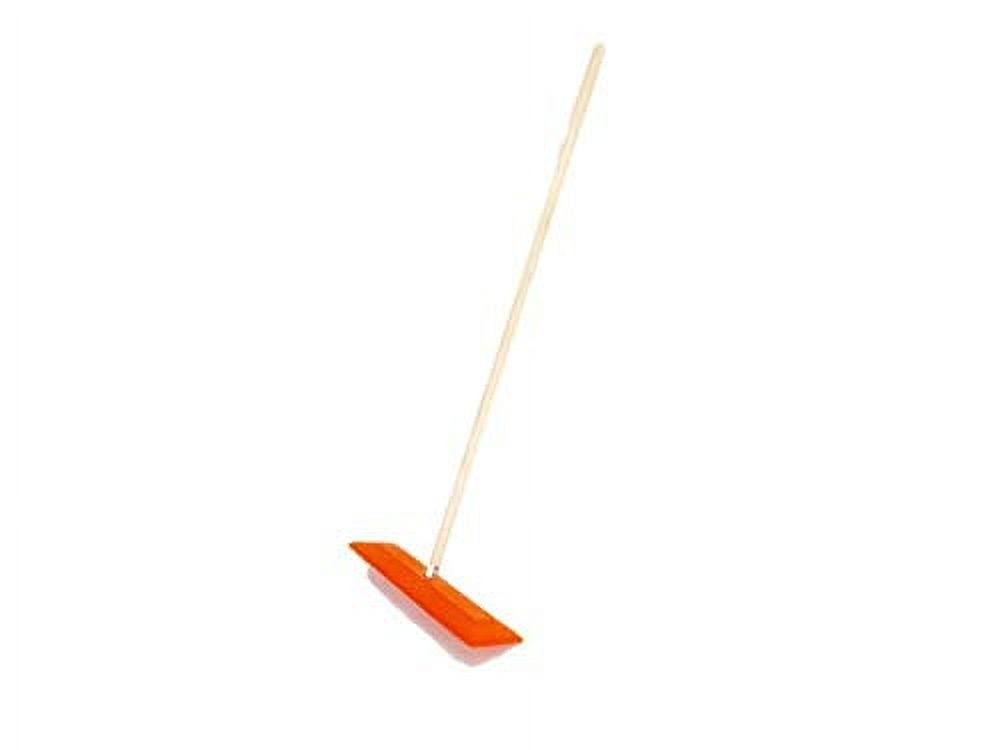 SNO-RAKE 18" Commercial Duty Snow Broom with 48" Wooden Finished Handle ...