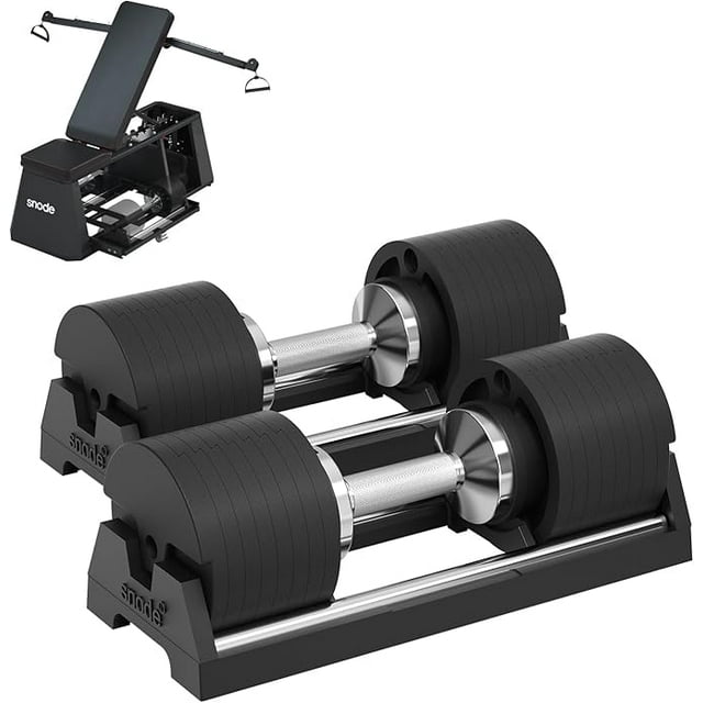 SNODE AD80 Drop Resistance 80 lbs Adjustable Dumbbell Set- Exhaustion ...