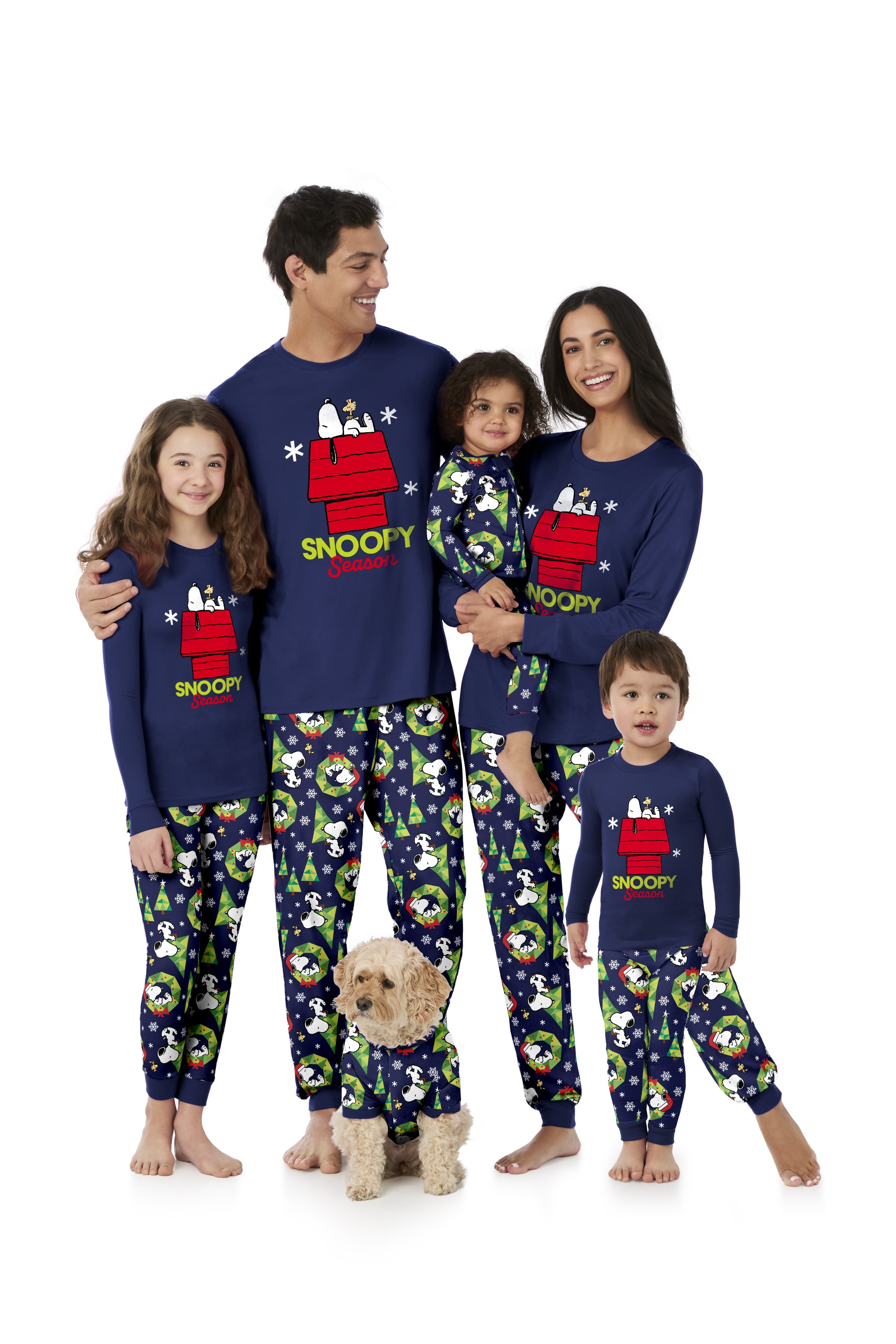 Peanuts Snoopy Unisex Toddler Matching Family Pajamas Top and Pants Set ...