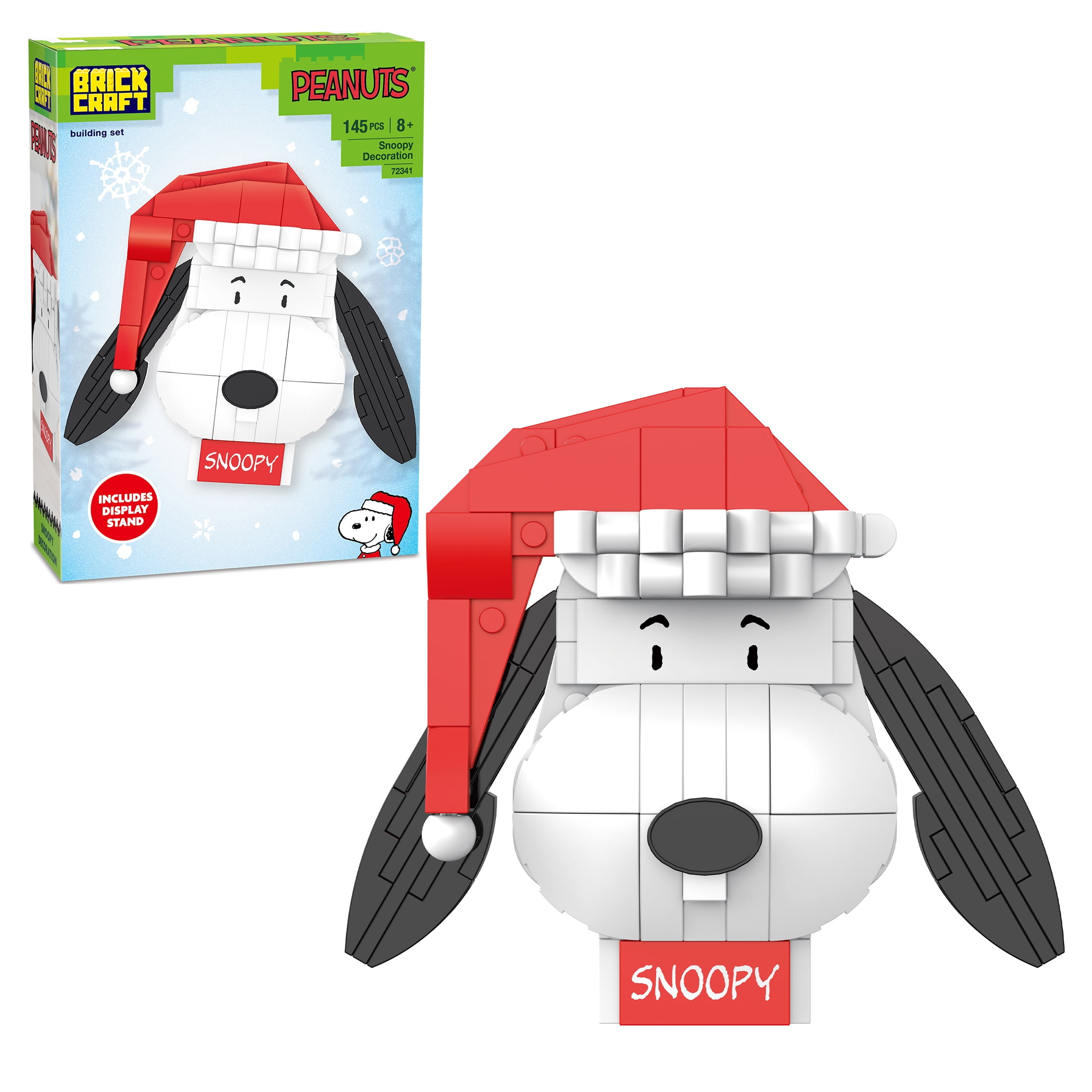 Brickcraft Peanuts Snoopy Decoration Building Kit (145-Piece Set ...