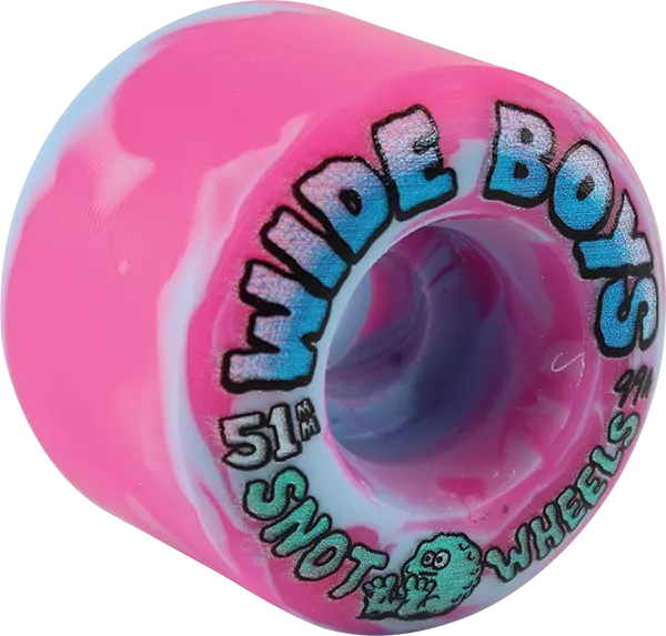 SNOT Wide Boys 51mm 99a Ice Blue Pink Swirl Skateboard Wheels - Set Of ...