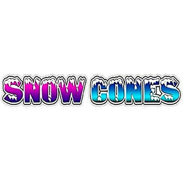 SNOW CONES Concession Decal sticker sno kone cone sign - Walmart.com