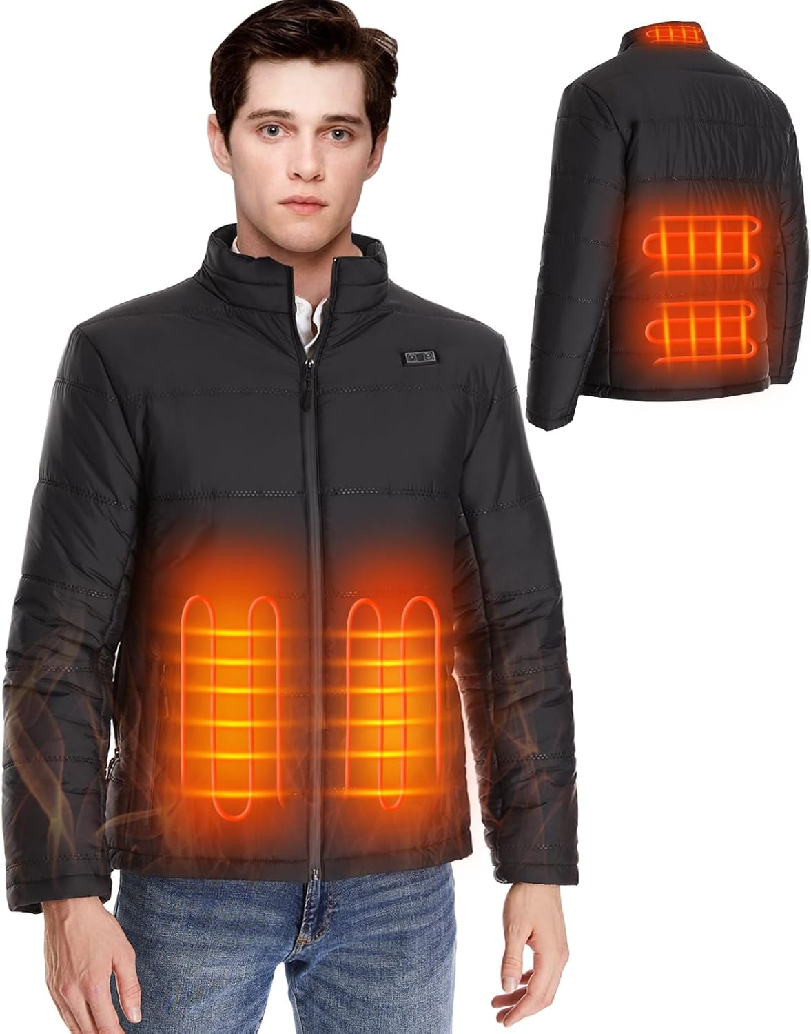 SNOW DEER Heated Jacket for Men with Battery Pack Included - Windproof ...