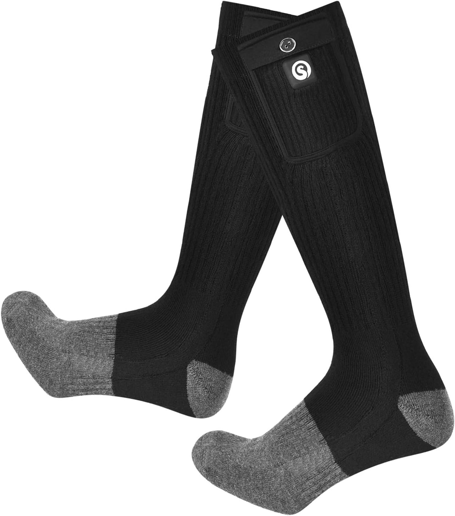SNOW DEER Heated Socks,2024 Upgraded 7.4V Rechargeable Battery Electric ...