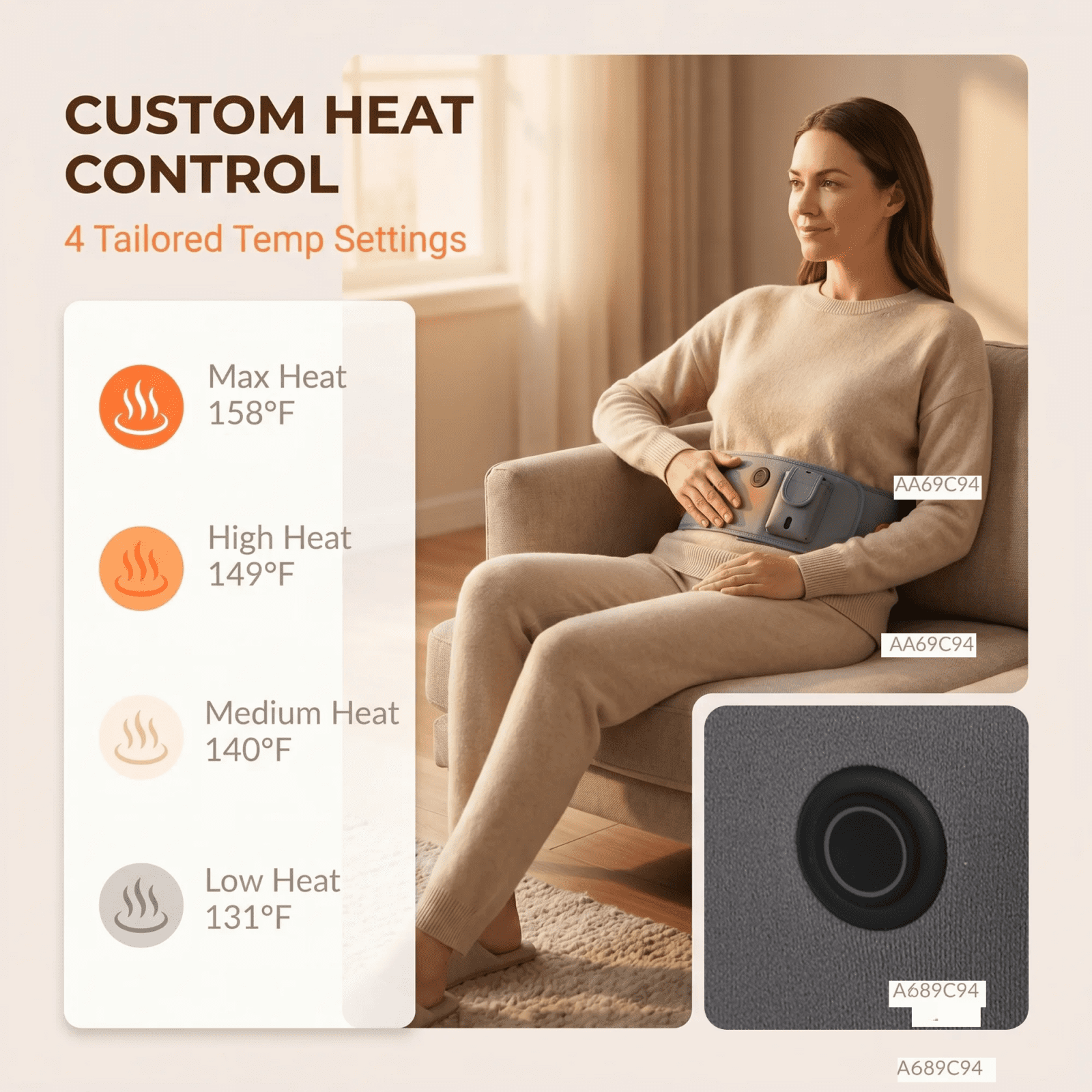 SNOW DEER Lumbar Support Belt with Soothing Warmth, Upgraded Heated ...