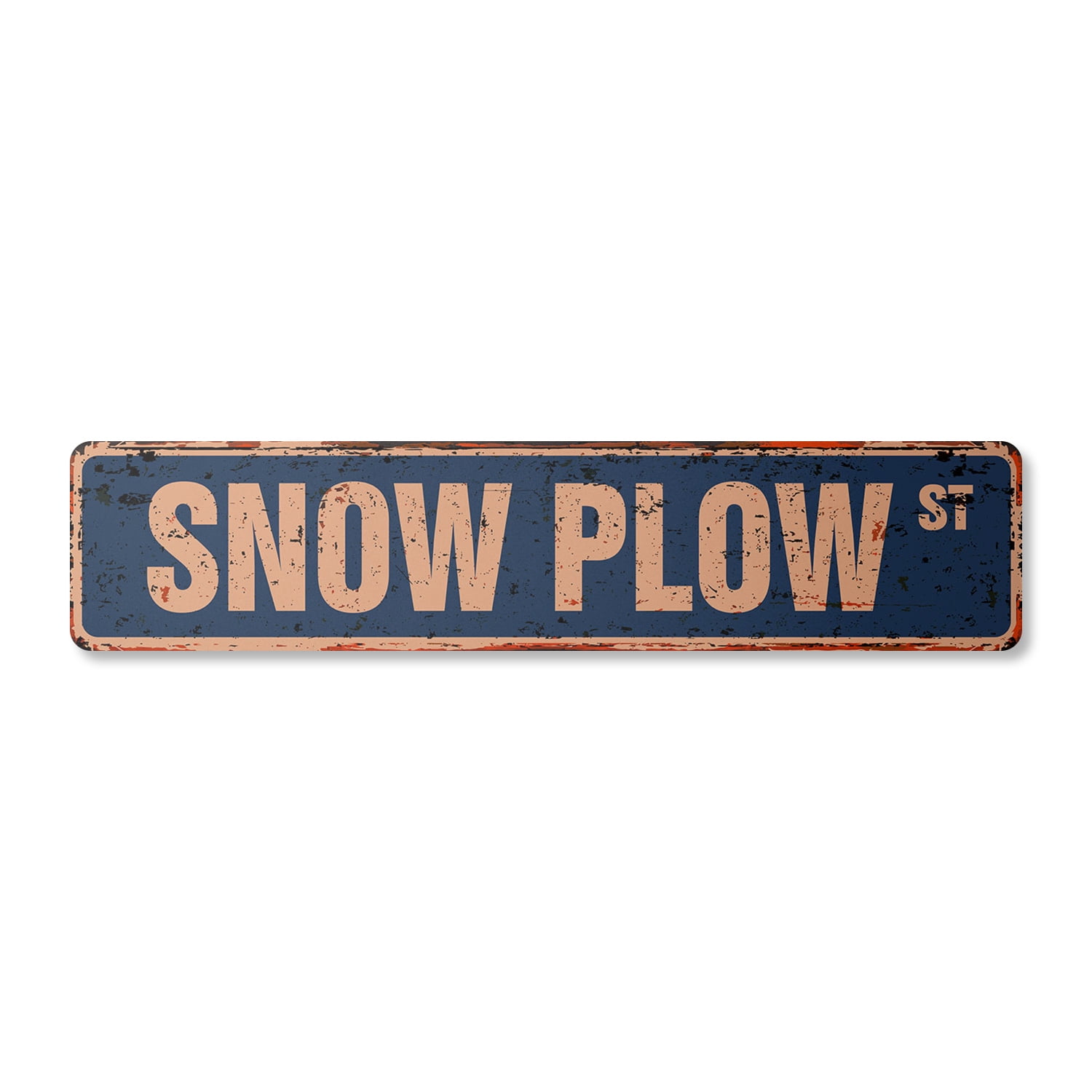 SNOW PLOW Vintage Plastic Street Sign Childrens Name Room Sign | Indoor ...