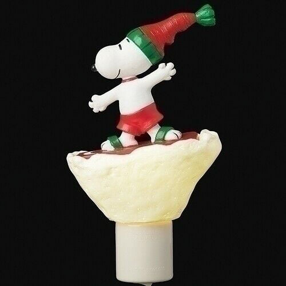 SNOWBOARD SANTA SNOOPY Peanuts Christmas Night Light, by Roman ...