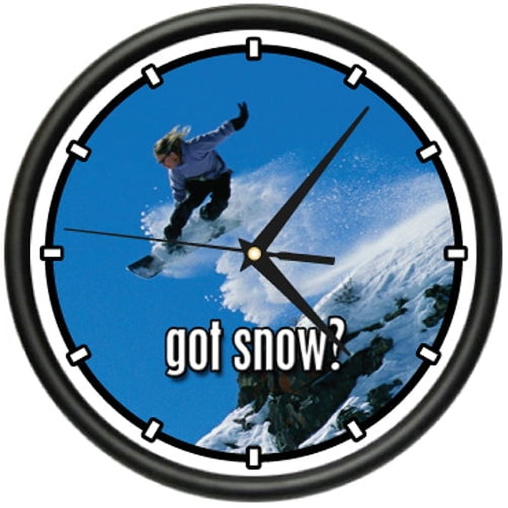 SNOWBOARDING Wall Clock snowboarder snow board burton - Walmart.com