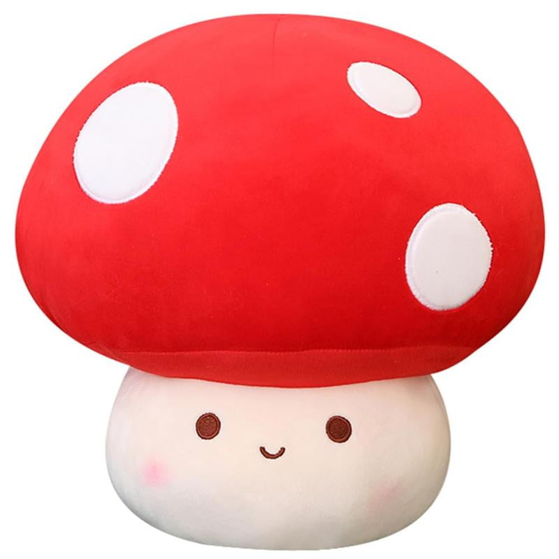 SNOWOLF 9.8" 23.6" Cute Mushroom Plush Toy 3D Soft Red Mushroom Plushie ...