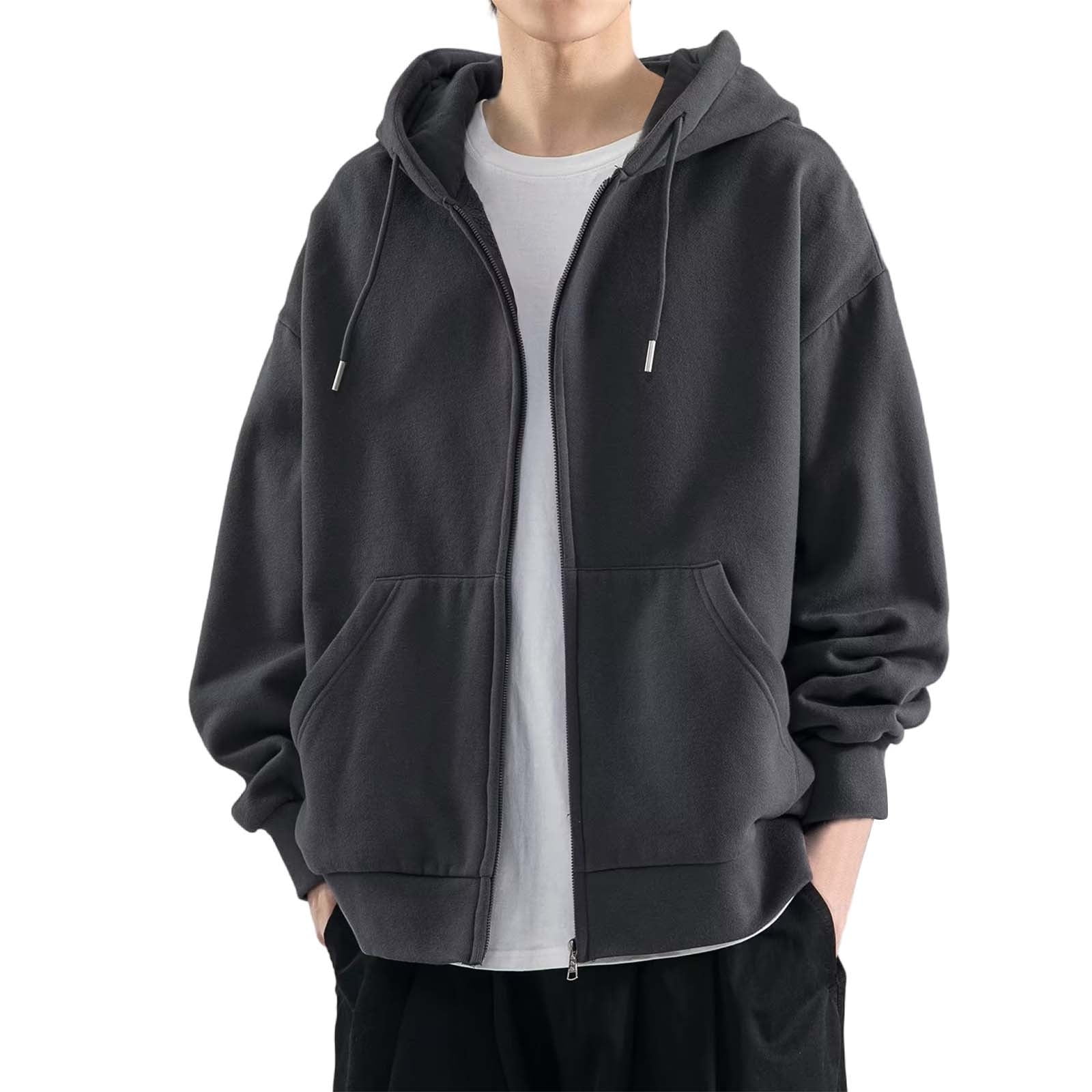 SNOWSONG Baggy Hoodie Men Mens Jacket Men's Spring / Fall Cardigan ...