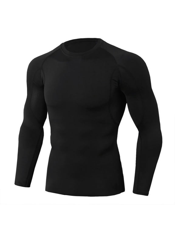 Black Dress Shirts For Men Men Compression Shirts Men Long Sleeve Base ...