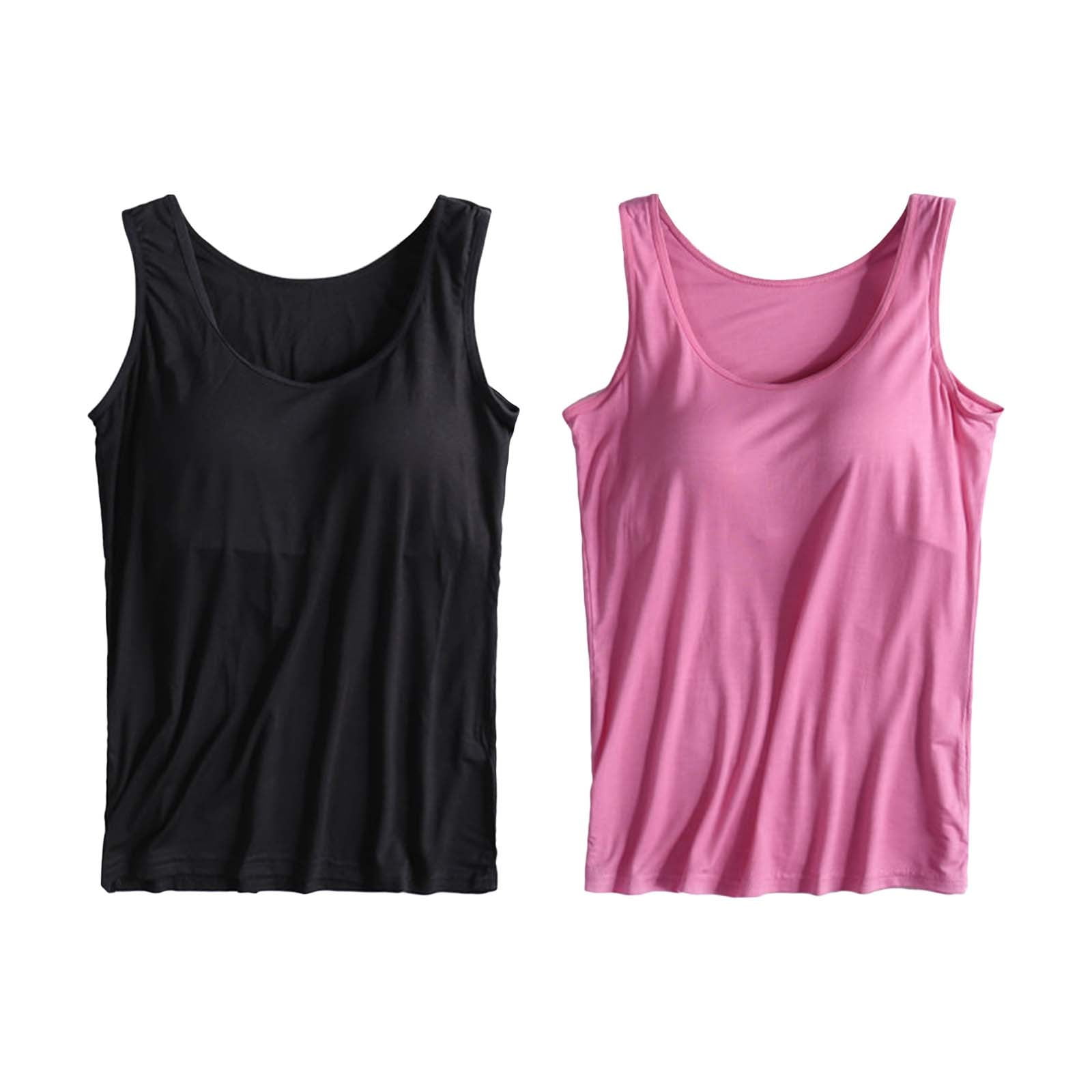 SNOWSONG Shelf Bra Tank Tops for Women Women's Stretch Camisole with ...