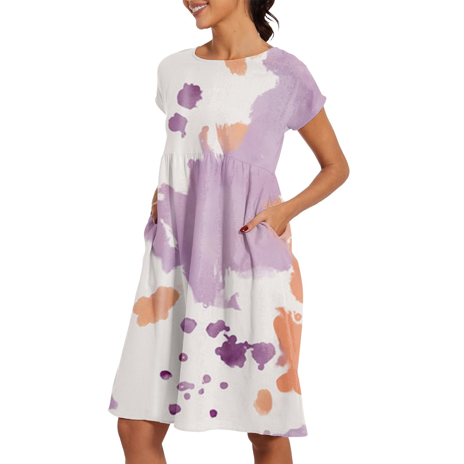 SNOWSONG Sundresses for Women 2024 2024 New Women's Round Neck ...