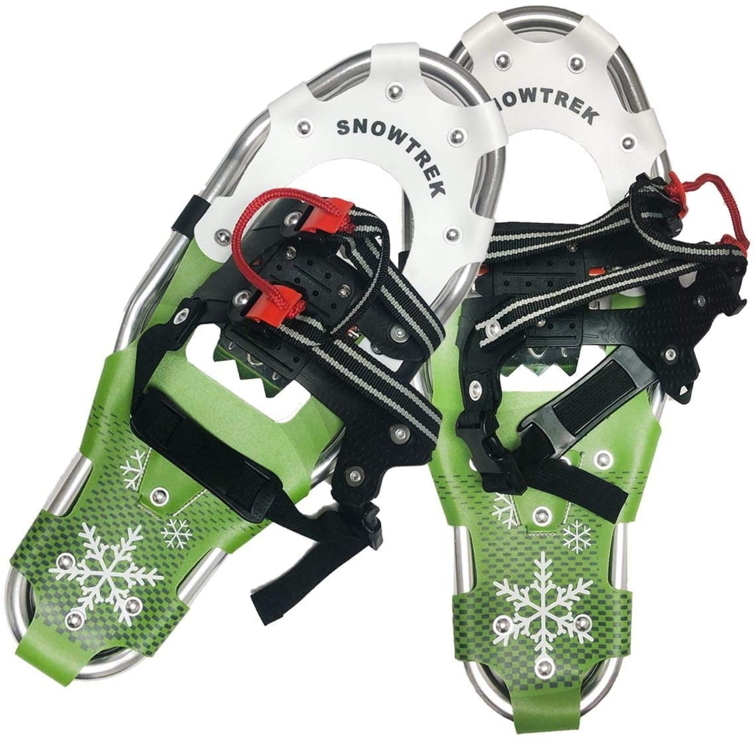 SNOWTREK Aluminum Snowshoes for Kids, Youth and Adults with Carrying ...