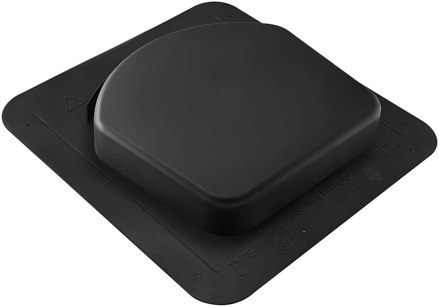 SNOWVENTCO Lower Roof Intake Vent, 50 sq. in. (Black) - Walmart ...