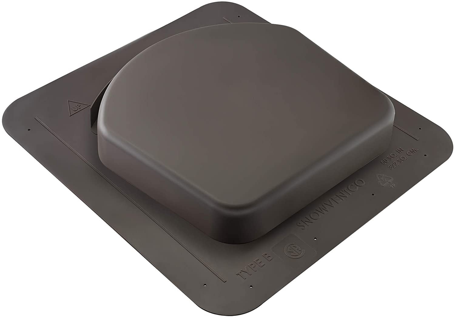 SNOWVENTCO Lower Roof Intake Vent, 50 sq. in. (Brown) Package of 6 ...