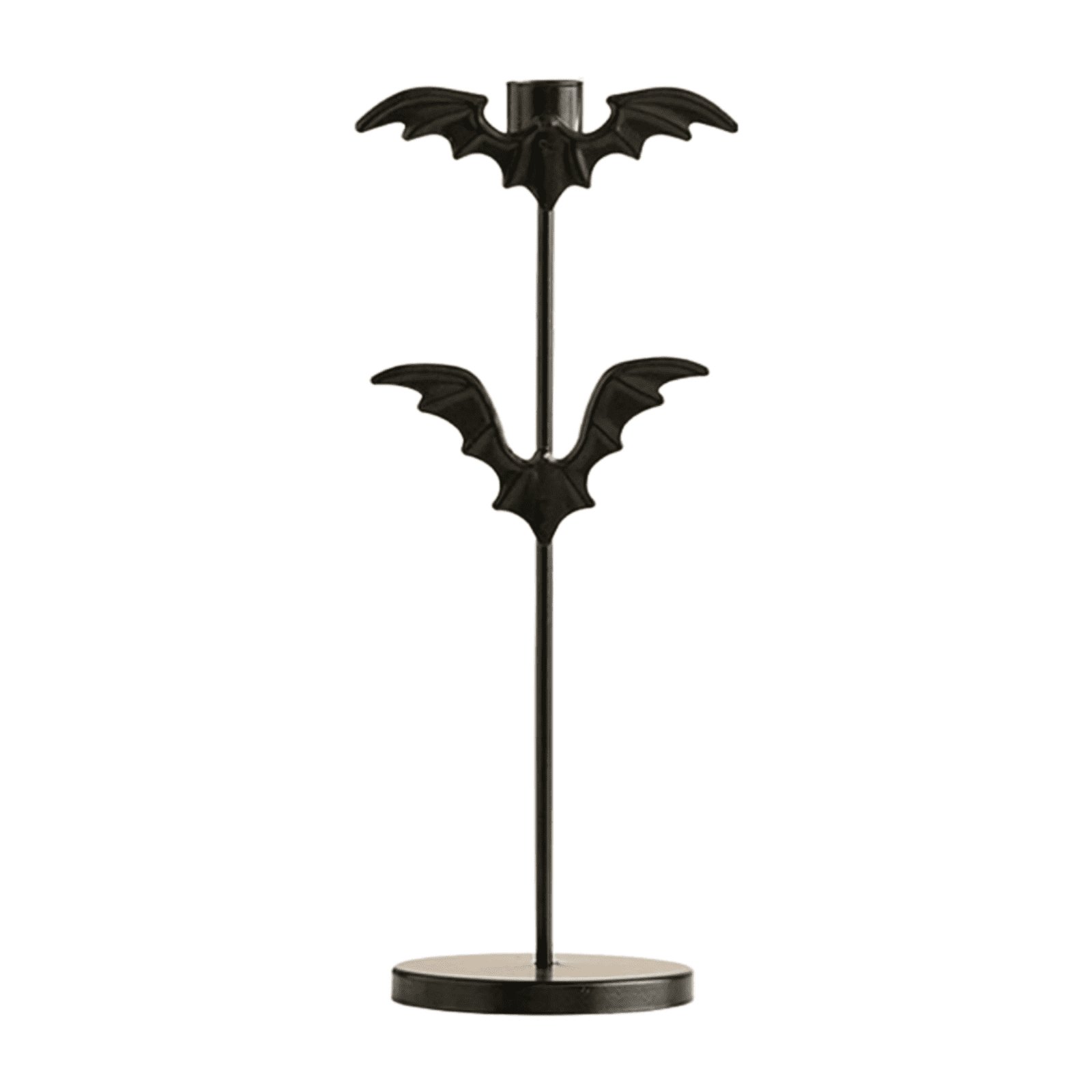 SNPOSN Halloween Bat Candelabra Candlestick Holders Gothic Black Bats ...