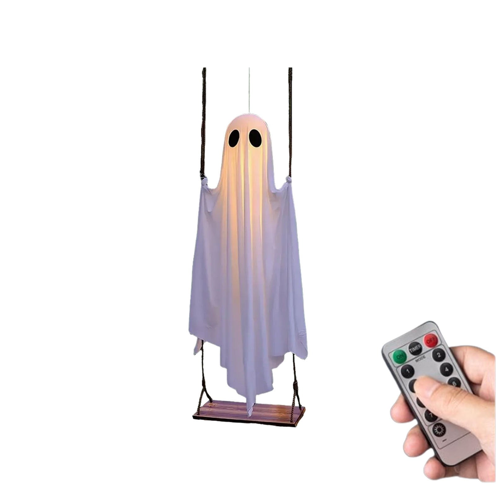 SNPOSN Halloween Decorations Outdoor 5 FT Large Hanging Swing Ghost ...