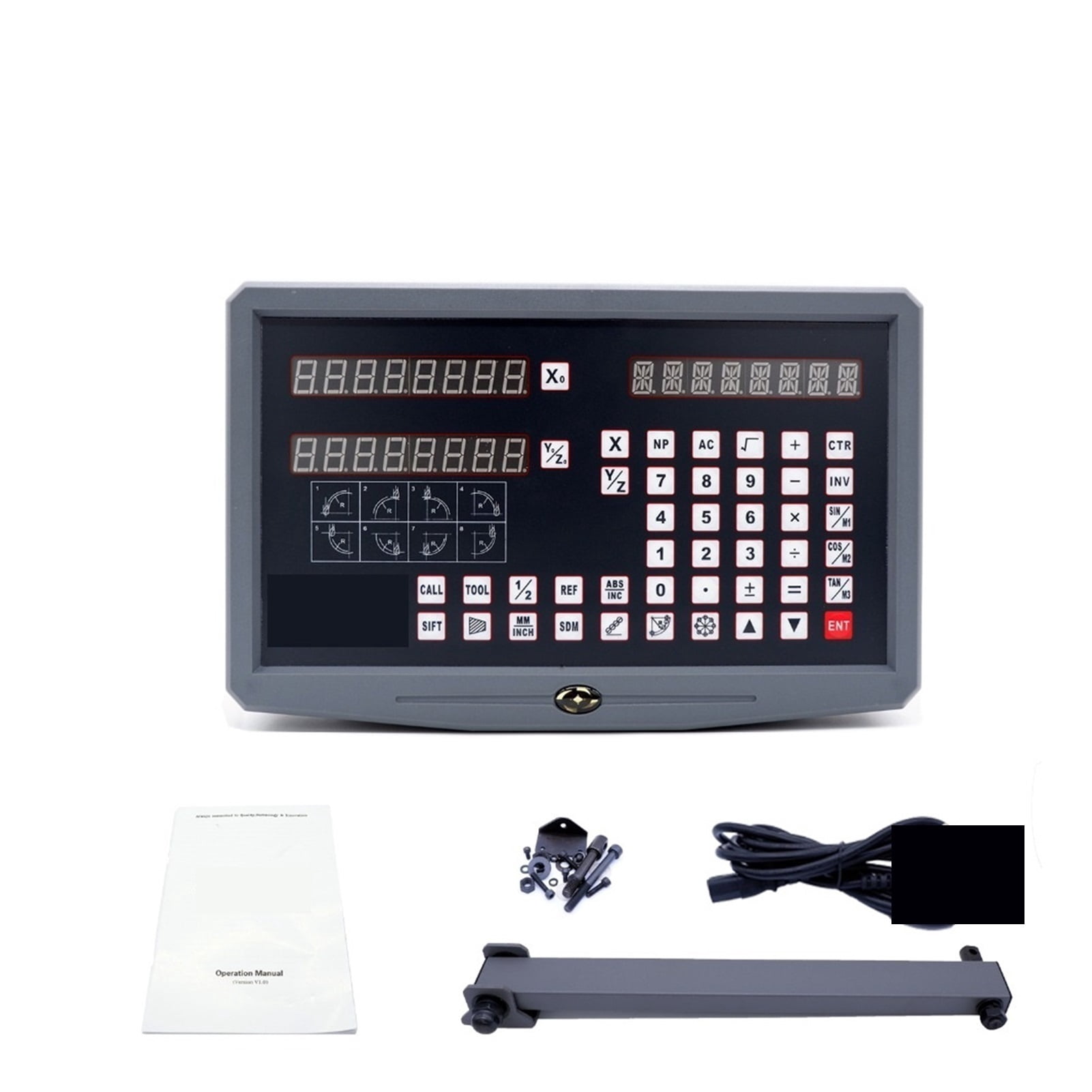 SNS-2V 2 Axis Lathe Milling Machine Digital Readout TTL For Linear ...
