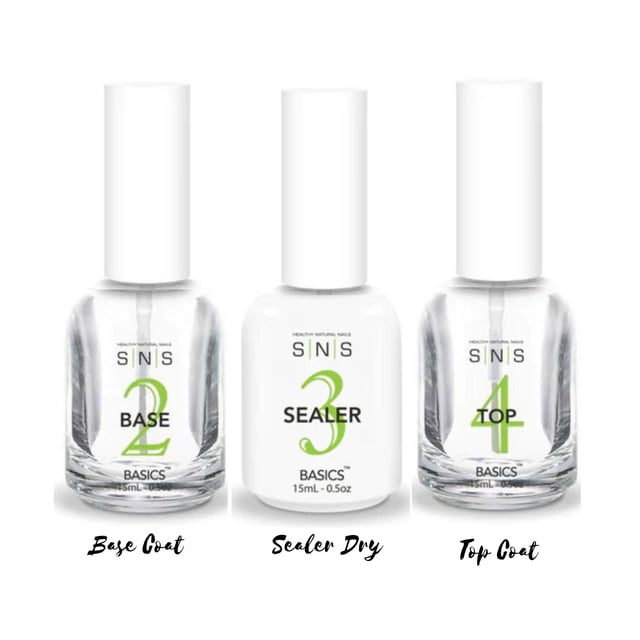 SNS Basics Bases&Sealers - Base Coat ( #2 ) , Sealer Dry ( #3 ) & Top ...