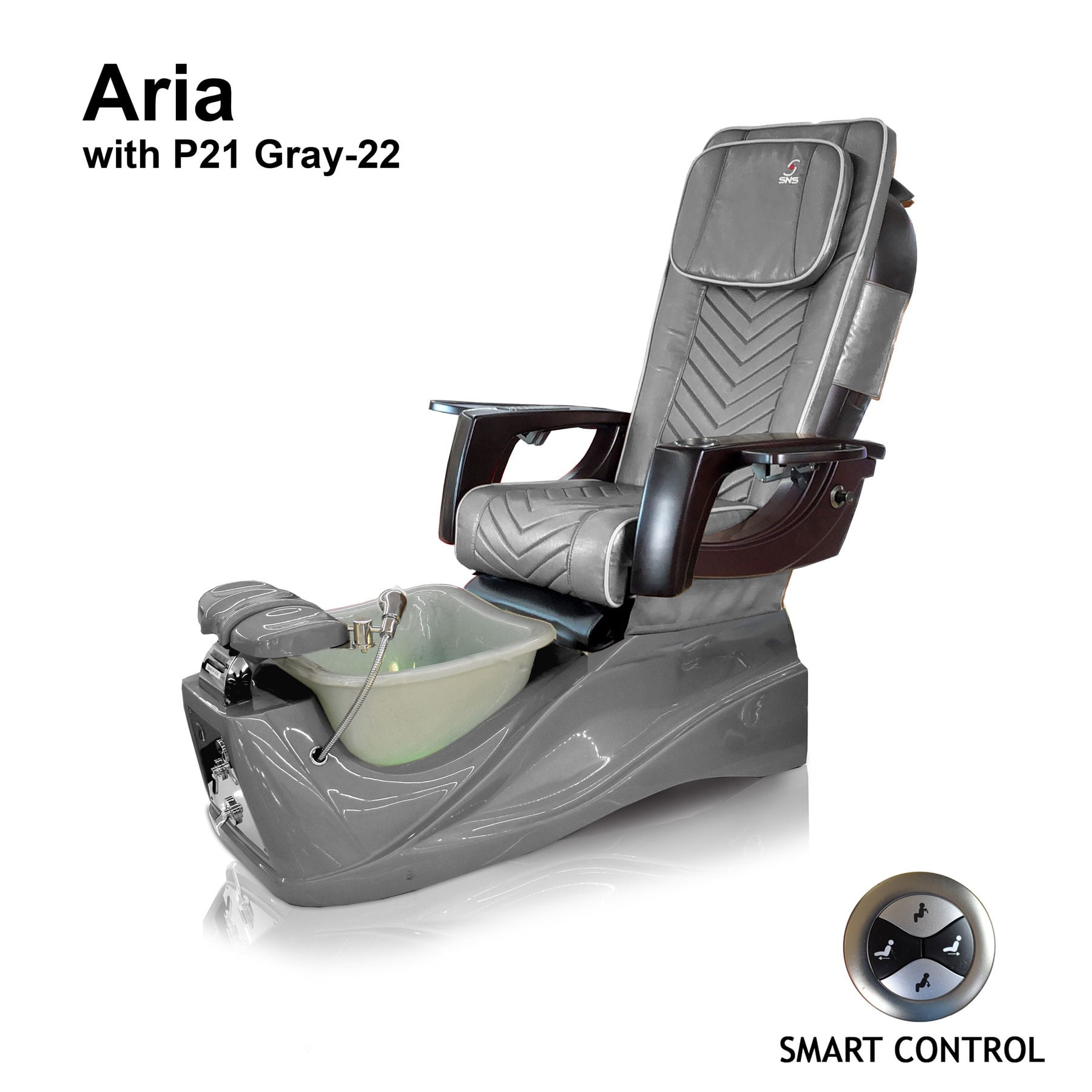 SNS Pedicure Spa Aria with P21 Gray-22, Remote Smart Button Control ...