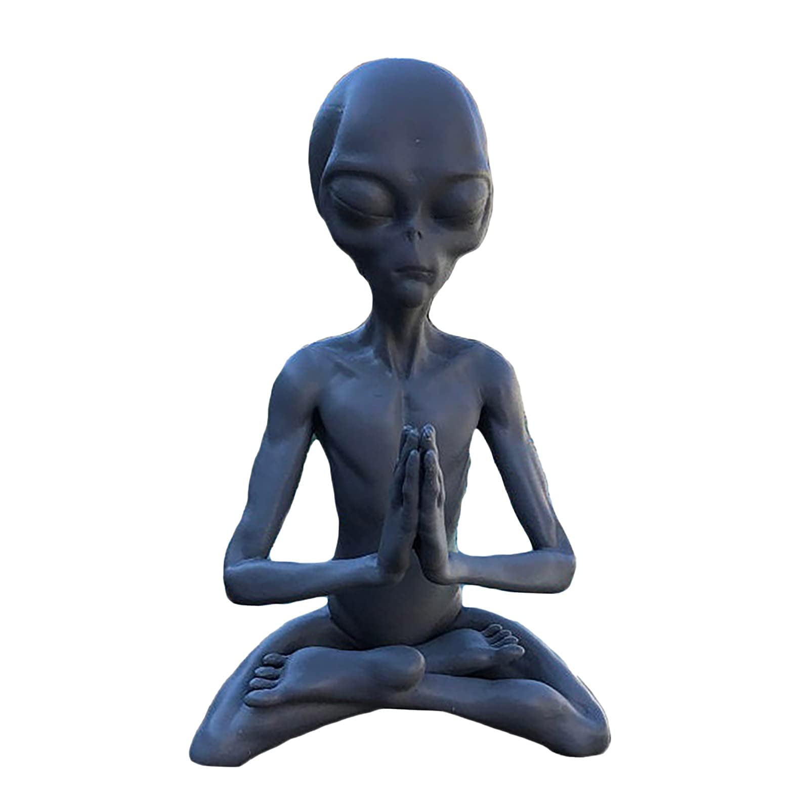 SNSN Meditating Alien Garden Sculptures & Statues, Alien Resin Statue ...