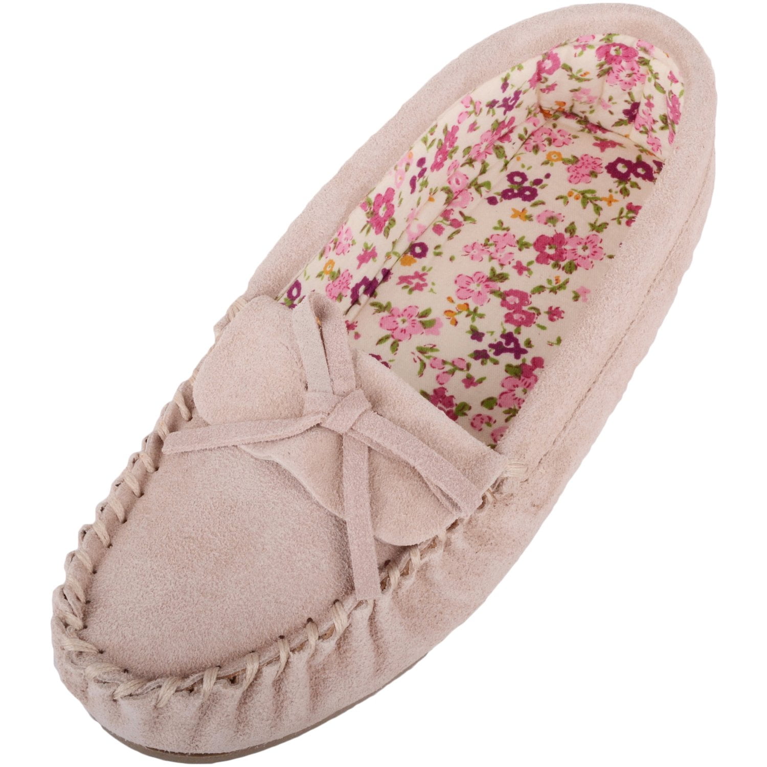 SNUGRUGS Ladies / Womens Soft Suede Moccasins / Slippers with Beautiful ...