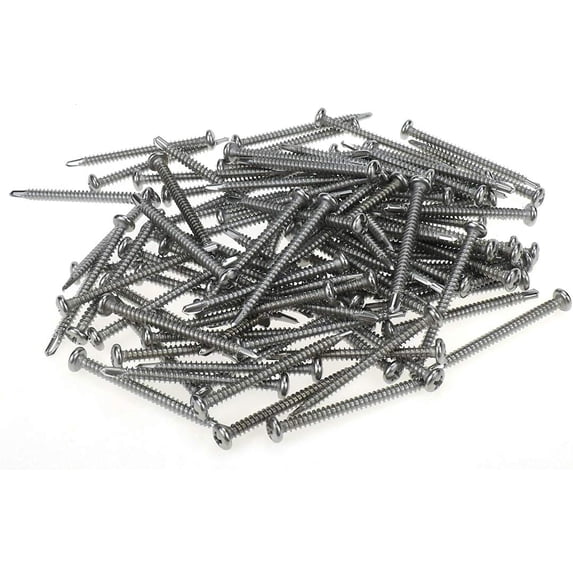 SNYMW 100Pcs M4.2 x 50mm Self Tapping Stainless Steel Screws Phillips ...