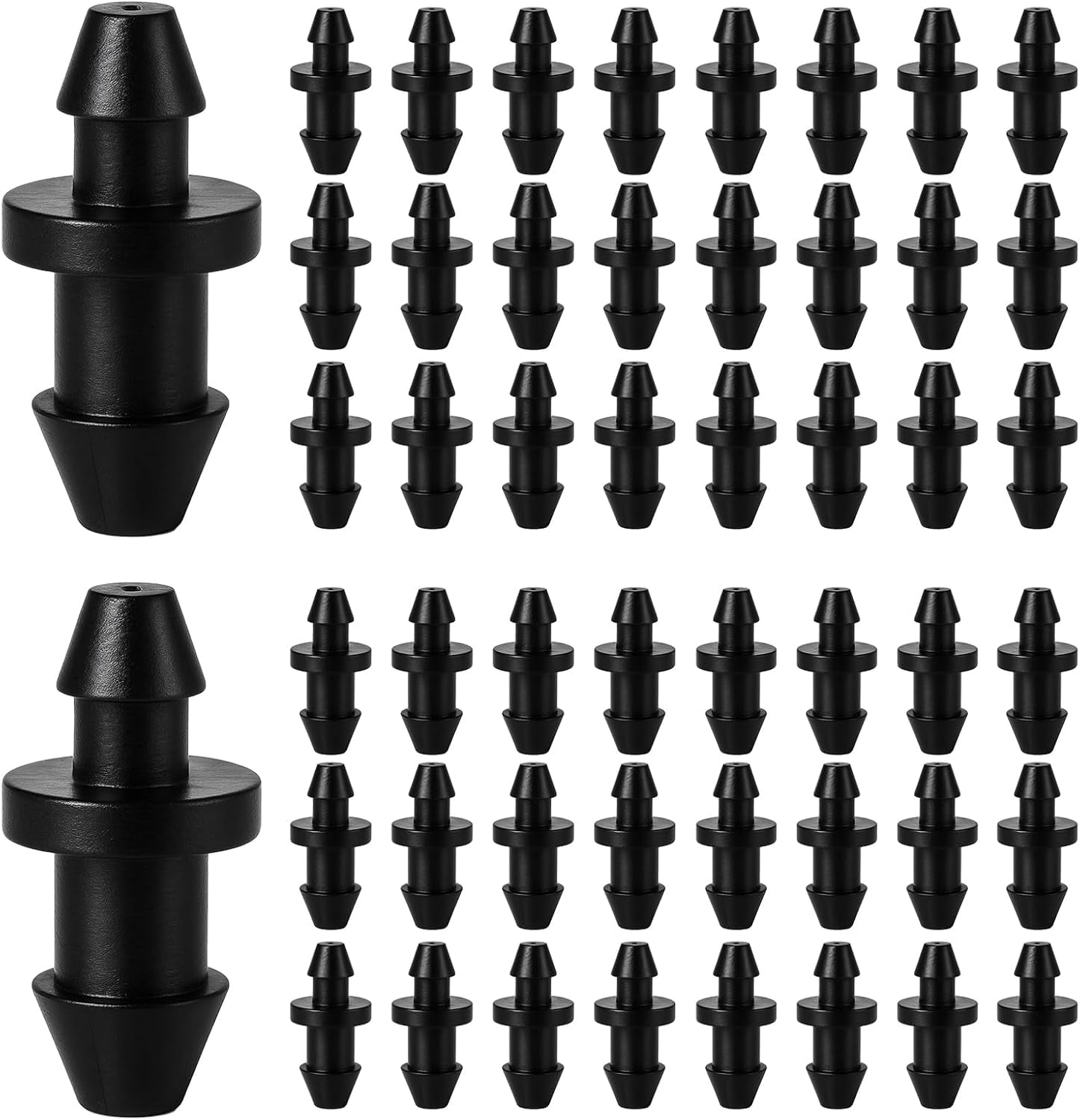 SNYMW 50 Pcs Drip Irrigation Plugs, 1/4" Barbed Tubing End Plugs, 1/4 ...
