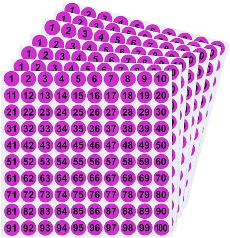 SNYMW 7000 Pcs Consecutive Number StickersNumber Inventory Stickers 1 ...