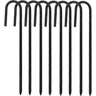 AAGUT 16 Inch 12 Pack Rebar Stakes Heavy Duty J Hook, Ground Stakes ...